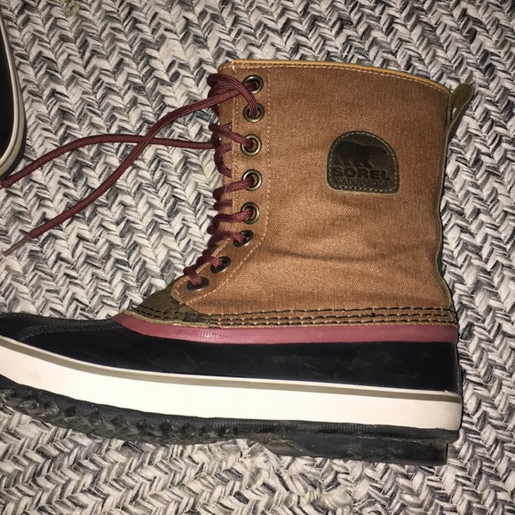 Sorel | Shoes | Sorel Canvas Snow Boots | Poshmark